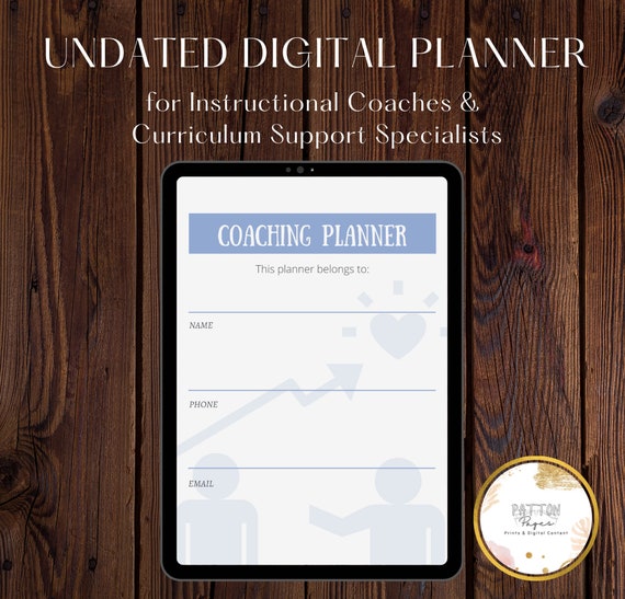 Instructional Coach Learning Specialist Planner UNDATED - Etsy