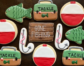 Gone Fishing Fly Fishing Sugar Cookies Cookie Gift Dad - Etsy