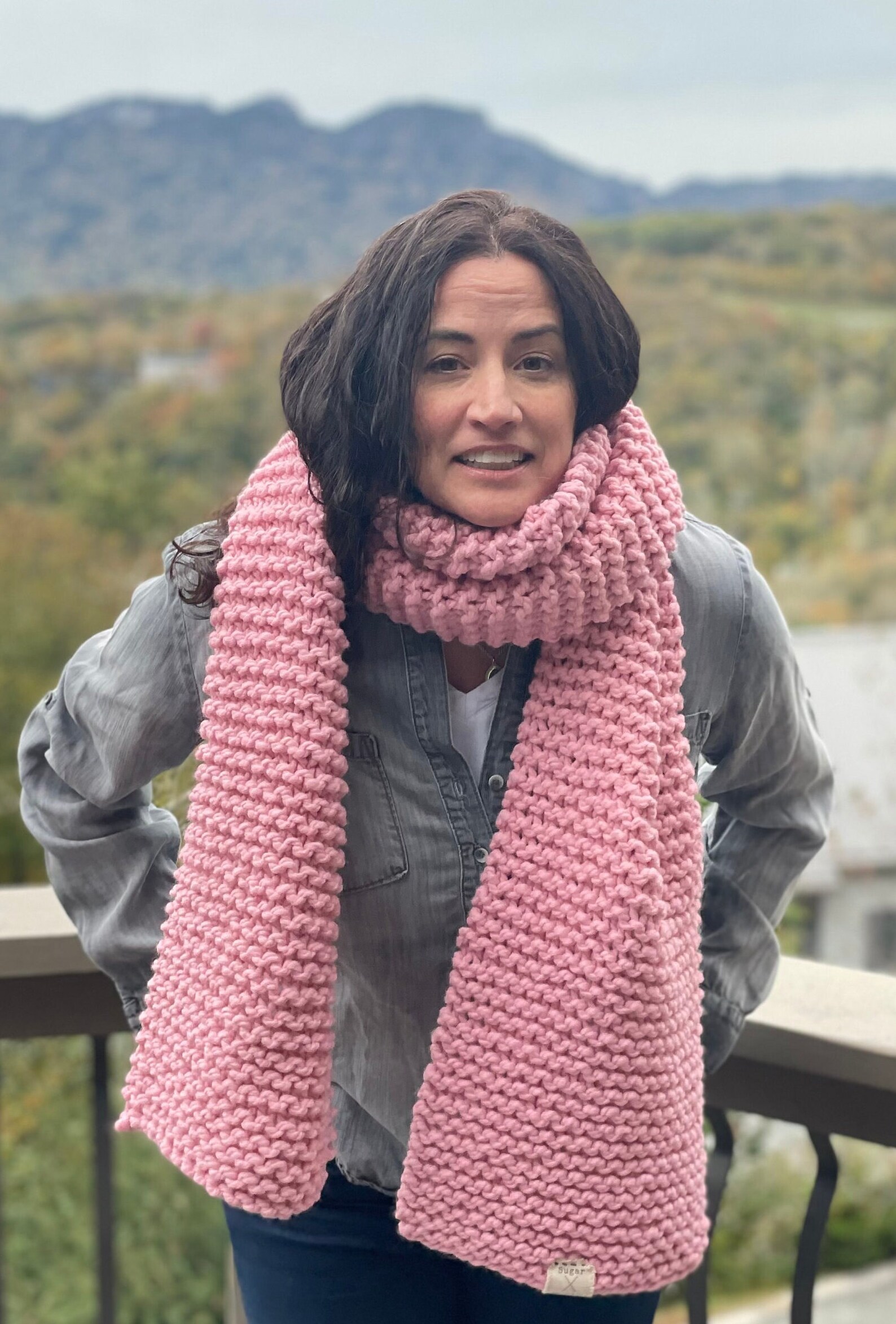Comfy Cozy Long Pink Hand Knit Scarf - Etsy