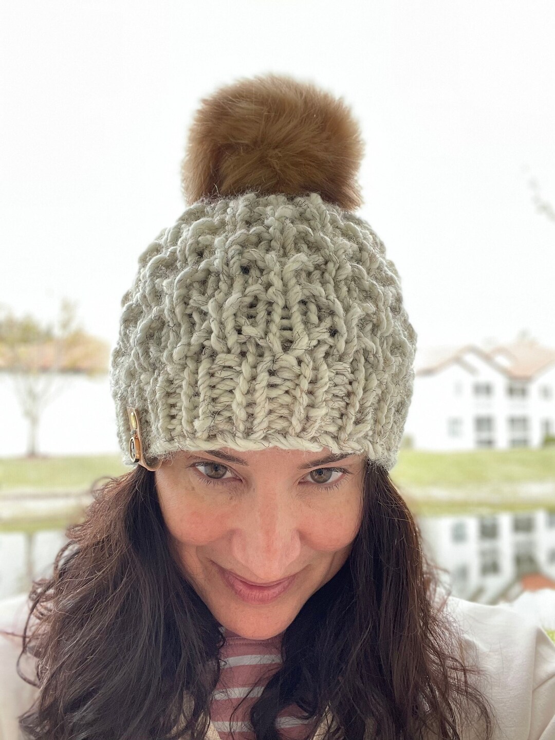 Sylish & Unique Cozy Wool Blend Fluffy Fur Pom Beanie - Etsy