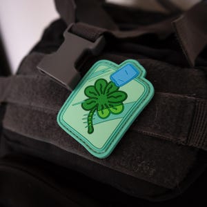 Futurama Lucky Seven Leaf Clover PVC Morale Patch - Etsy
