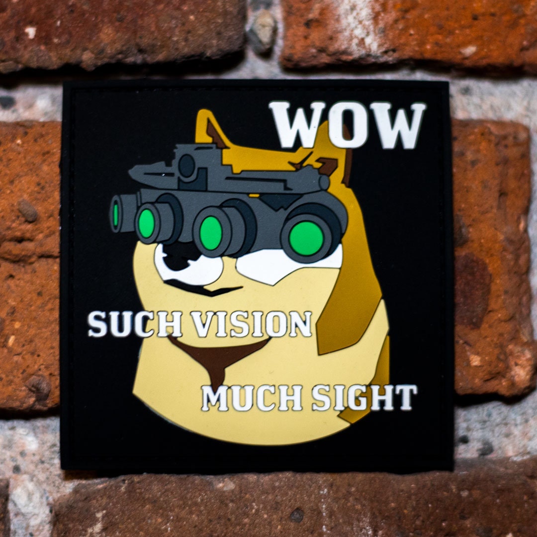 Wow Such Vision Much Sight Tactical Doge - PVC Morale Patch - Etsy