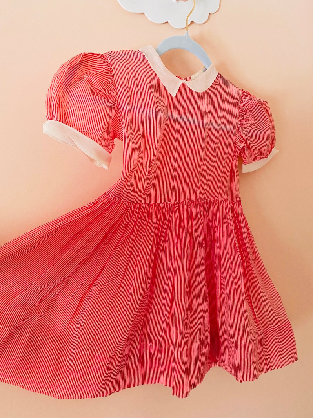 6 Years: 1950s Sheer Organdy Dress Girls Birthday Dress - Etsy