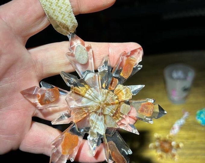 Lake Superior Agate Snowflake Ornaments - Etsy