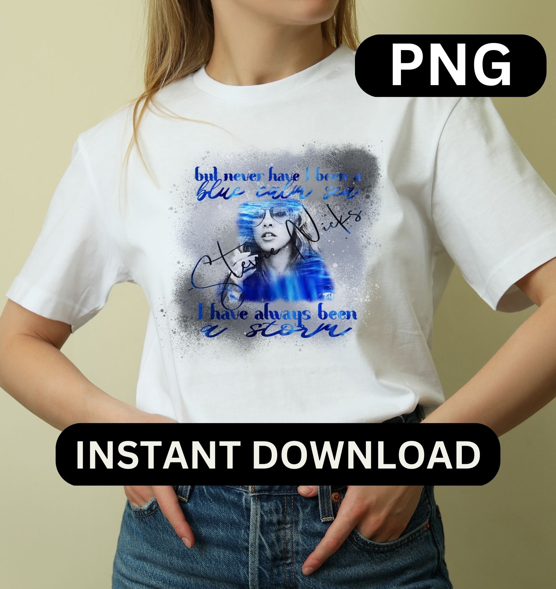 Stevie Nicks Song Lyrics Never Been a Blue Calm Sea Always - Etsy