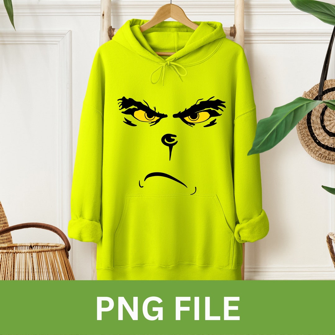 Mean Grinch Face PNG Digital Download Christmas Grinch - Etsy