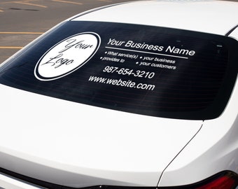 Business Car Window Decal - Etsy
