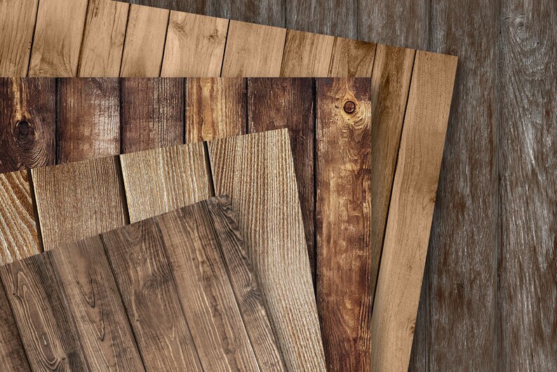 Seamless Wood Textures Digital Paper, Rustic Wood Digital Paper ...