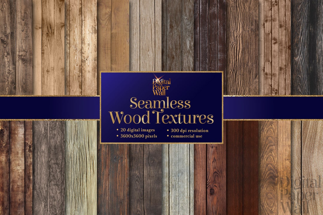 Seamless Wood Textures Digital Paper, Rustic Wood Digital Paper ...