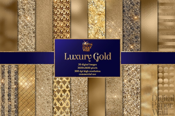 Luxury Gold Digital Paper Gold Textures Seamless Gold | Etsy
