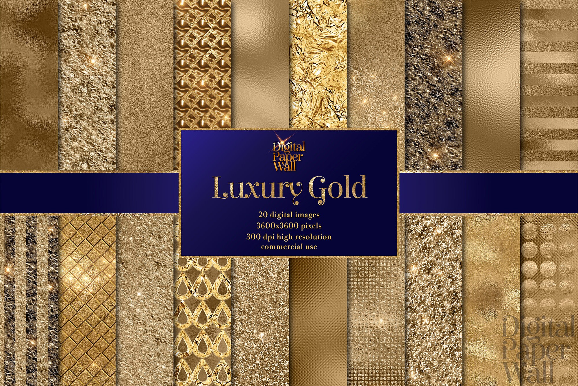 Luxury Gold Digital Paper, Gold Textures, Gold Glitter Backgrounds ...