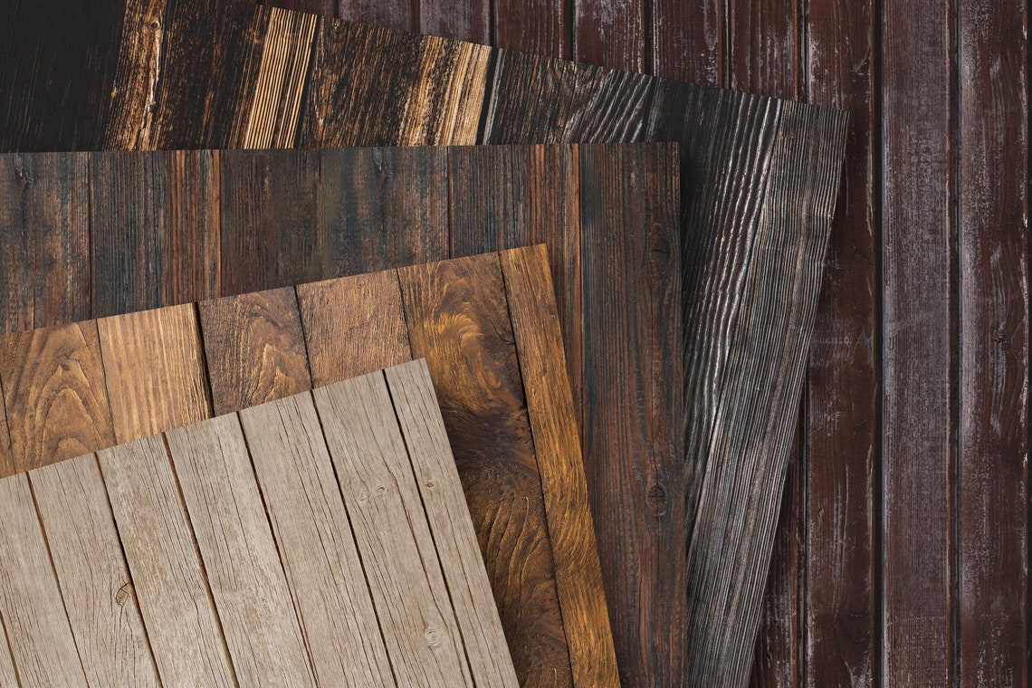 Seamless Wood Textures Digital Paper, Rustic Wood Digital Paper ...