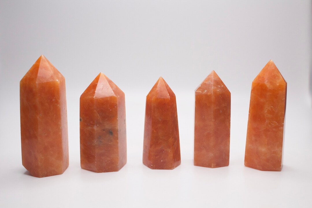 Orange Sunstone (orchid Calcite) Towers! - Etsy