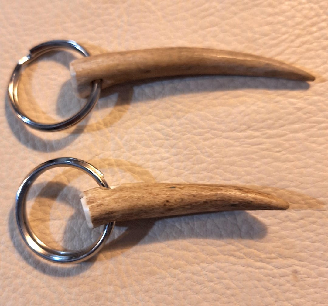 New Hand Crafted Deer Antler Key Chain Made by Tophand Leather in ...