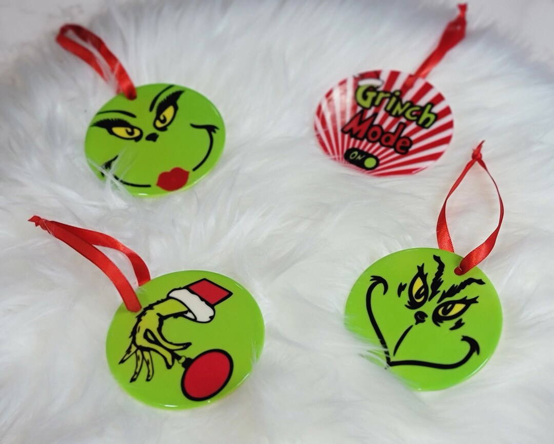 Mr. and Mrs. Grinch Ceramic Ornaments Set of 4 - Etsy