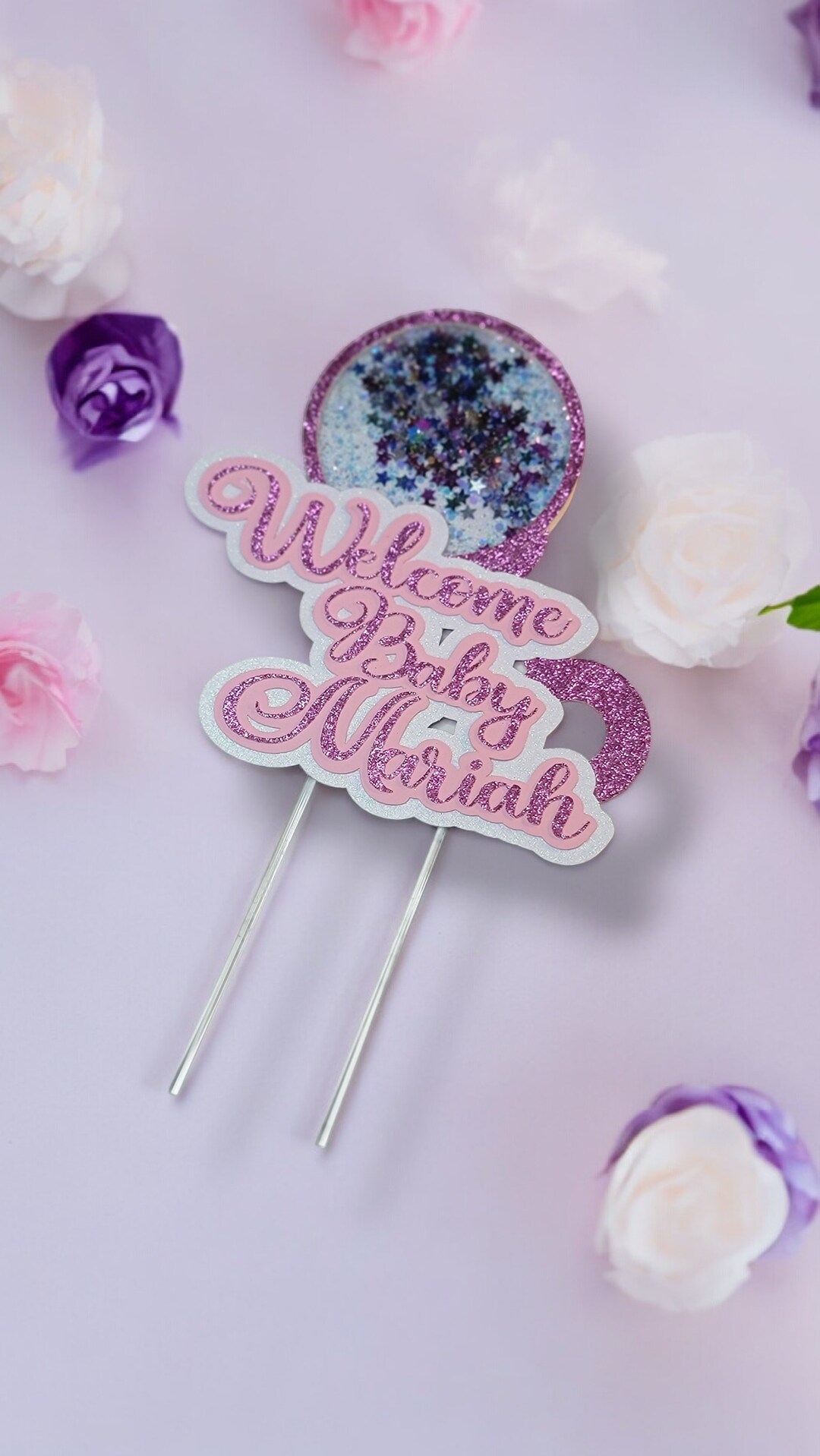 Baby Rattle Shaker Cake Topper, Custom Baby Shower Cake Topper - Etsy