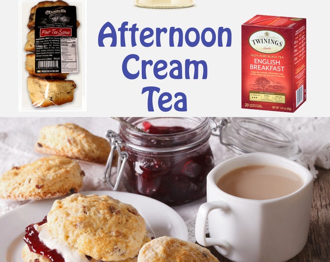 English Afternoon Tea Cream Tea Box, Fruit Scones - FREE SHIPPING - Etsy