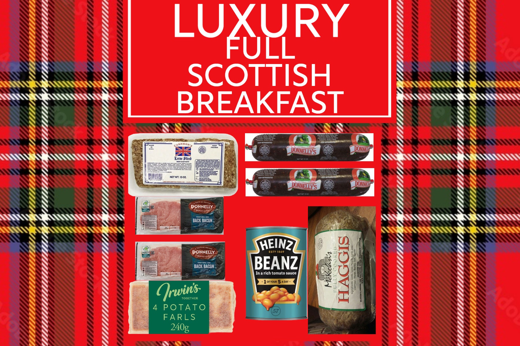 Full Luxury Scottish Breakfast Box FREE SHIPPING - Etsy