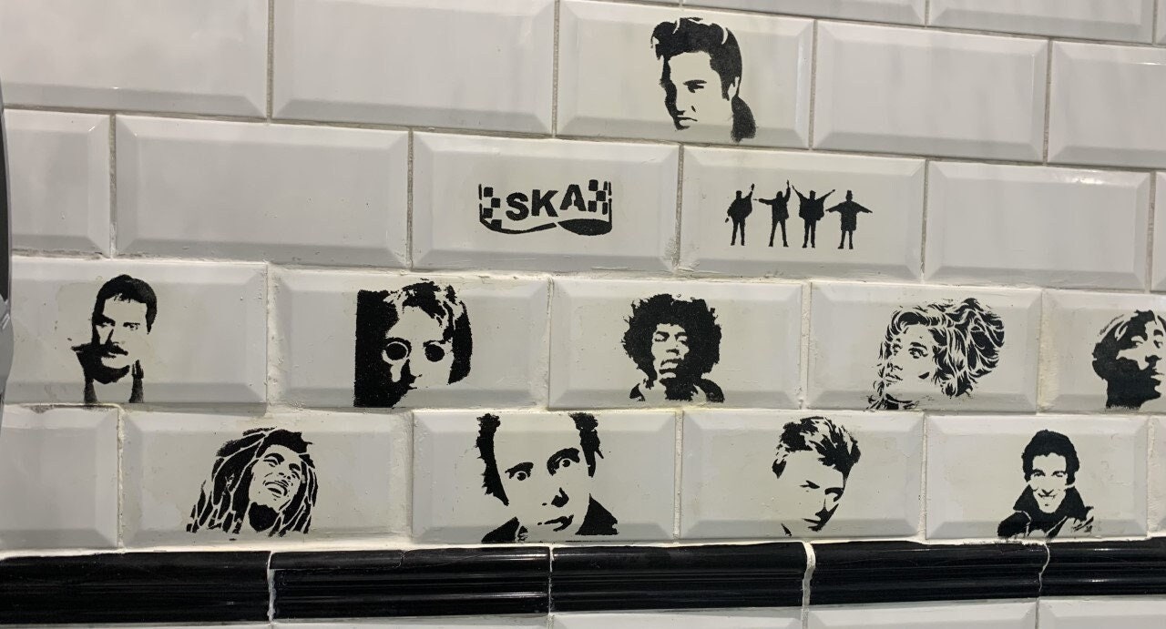 Hand Painted Brick Tiles That Look Amazing on the Wall but - Etsy