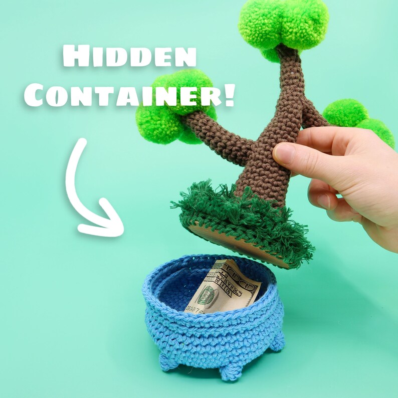 Bonsai Tree Planter Crochet Pattern - Tree and Pot Amigurumi Crocheting ...