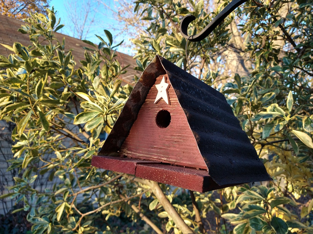 Wonderful Birdhouse Bird House Amish Hand Made Primitive NEW Wren ...