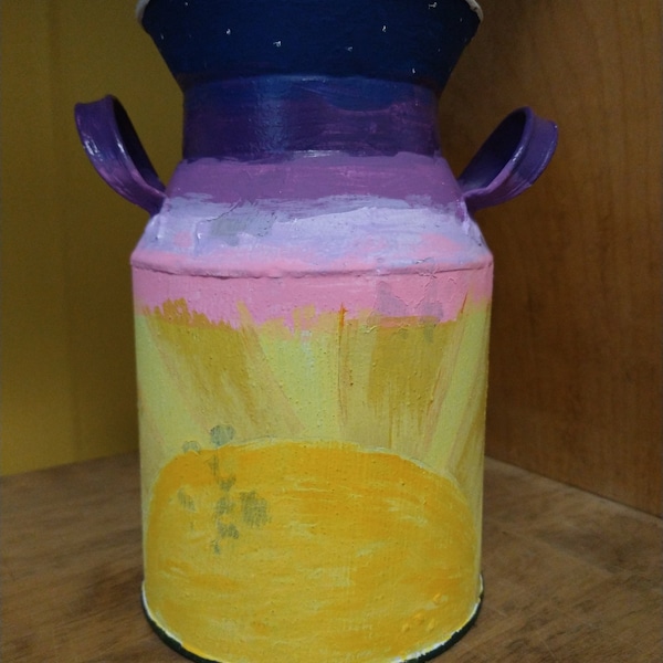 Painted Milk Cans - Etsy