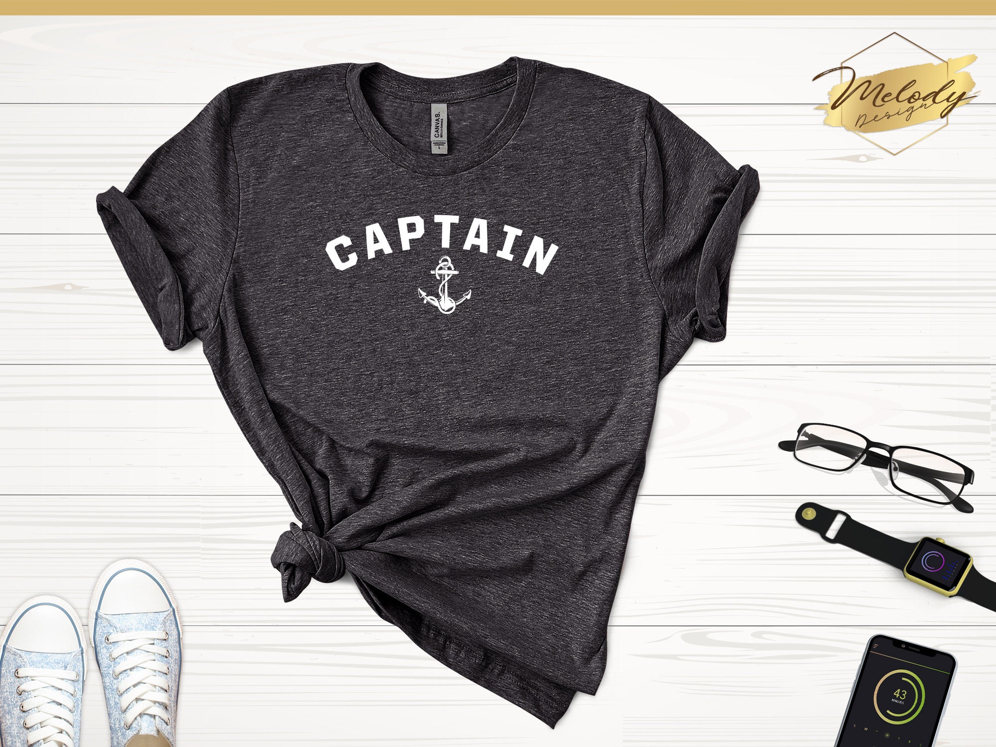 Captain Shirt Captain Tshirt Boat Captain Shirt | Etsy