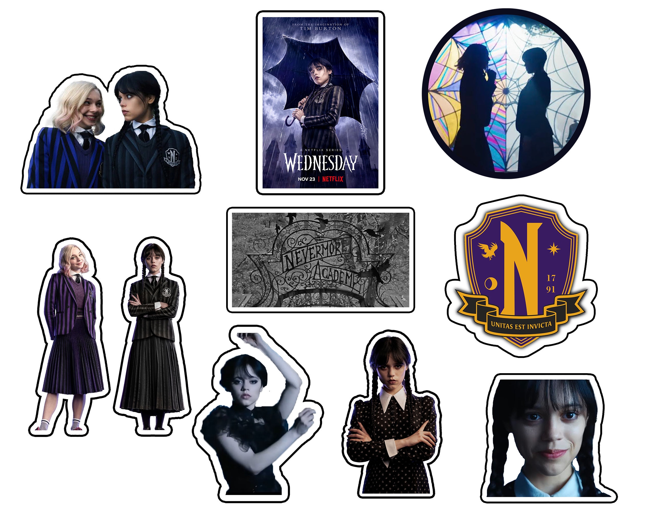 Wednesday the Series Sticker Set - Etsy UK