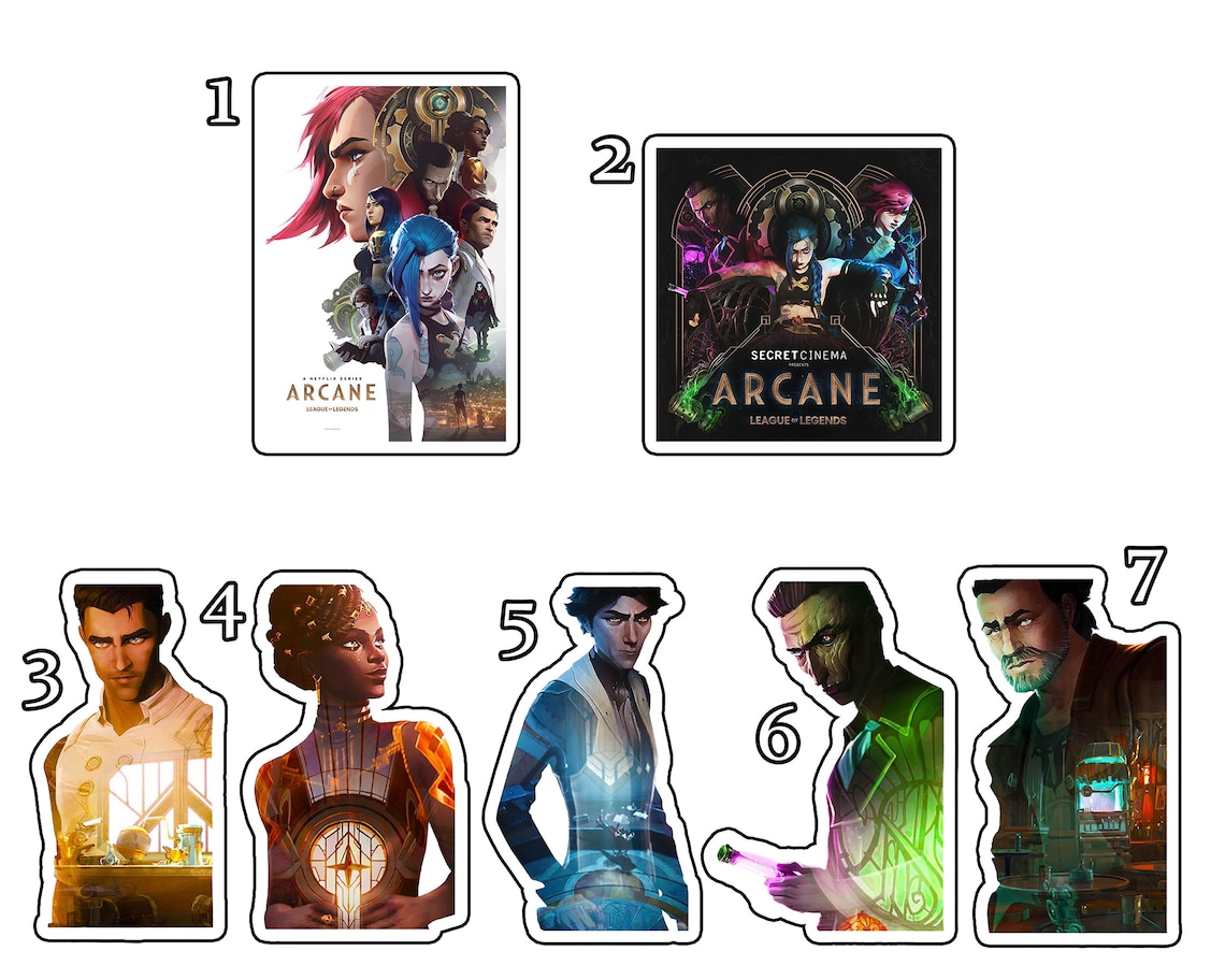 Arcane Sticker Pack 18 Stickers From the Netflix Show - Etsy