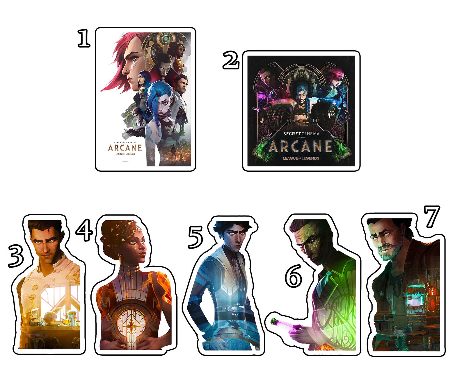 Arcane Sticker Pack - 18 Stickers From the Netflix Show, Arcane - Etsy