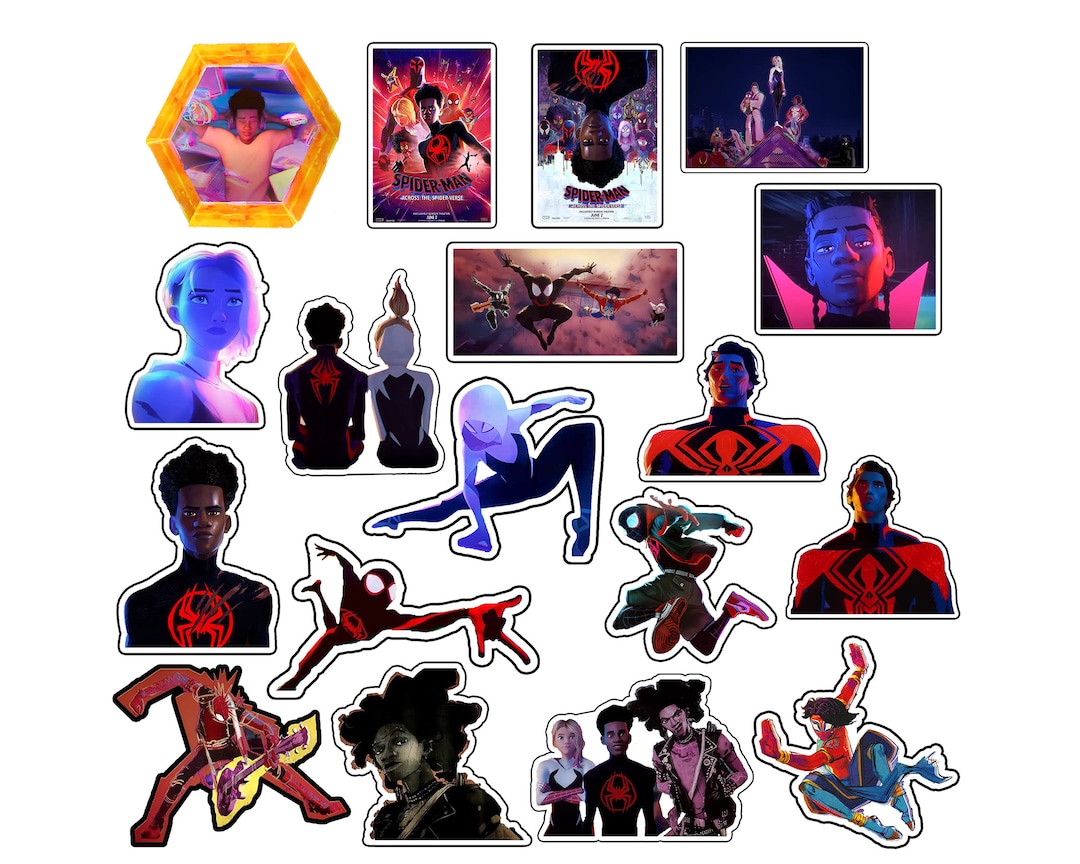 Spiderman Across the Spiderverse Sticker Pack : Pack of 18 Spiderverse ...
