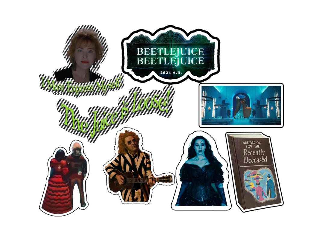 Beetlejuice Beetlejuice Sticker Pack - Etsy UK
