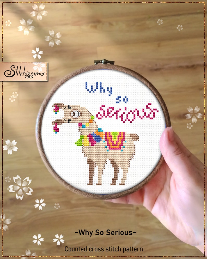 Why so Serious Modern Cross Stitch Pattern Easy Small - Etsy