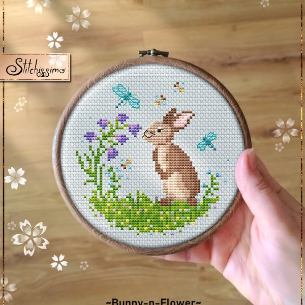 Rabbit Cross Stitch - Etsy