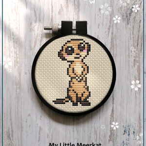 Cute Little Meerkat Cross Stitch Pattern Gift for Kid Easy Beginner ...