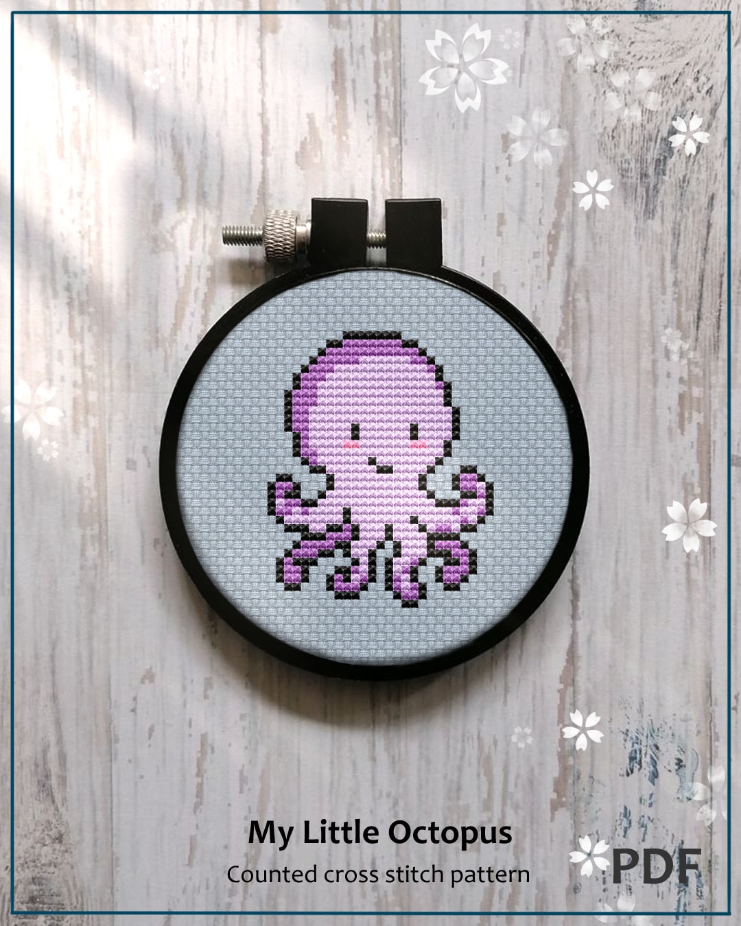 Cute Little Octopus Cross Stitch Pattern Gift for Kid Easy Mini ...