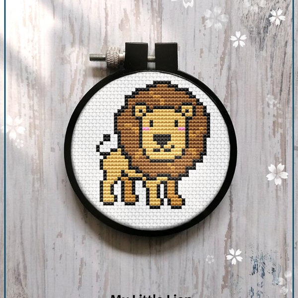 Lion Cross Stitch - Etsy