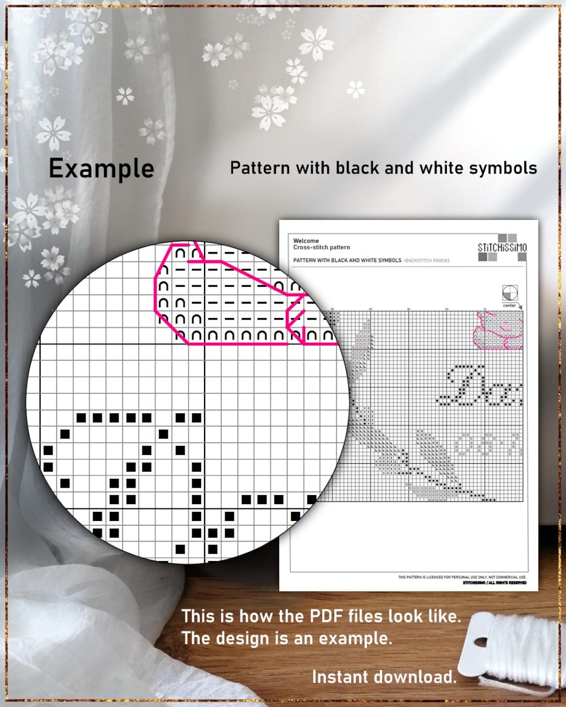 Poppy Wreath Cross Stitch Pattern, Bible Verse Design Psalms 33 (PDF ...
