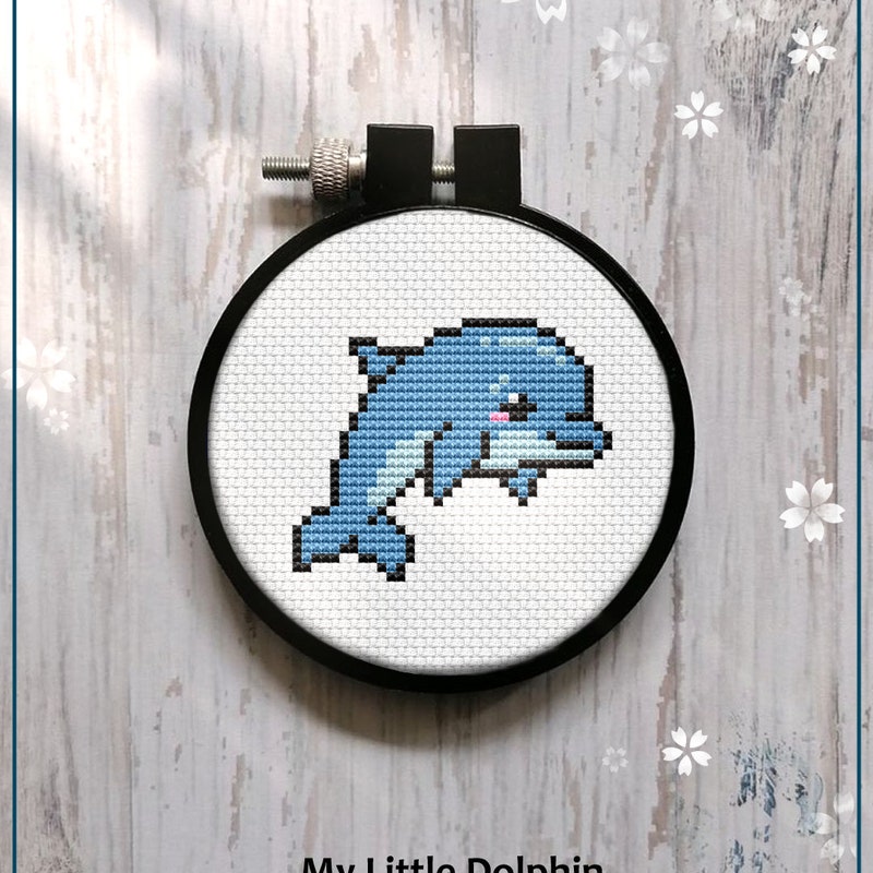 Dolphin Cross Stitch - Etsy