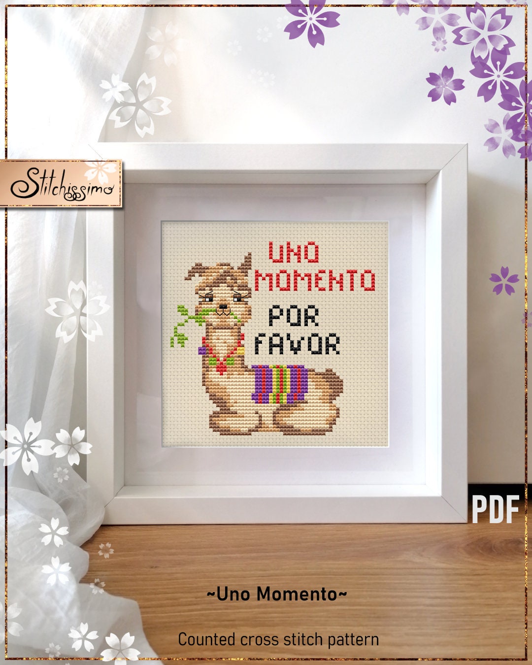 Uno Momento Modern Cross Stitch Pattern Easy Small Embroidery | Etsy