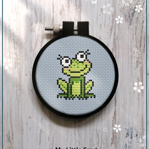 My Little Frog Cross Stitch Pattern Easy Beginner Gift for Kid Mini ...