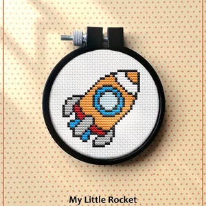 My Little Rocket Cross Stitch Pattern Gift for Kid Easy Beginner Mini ...