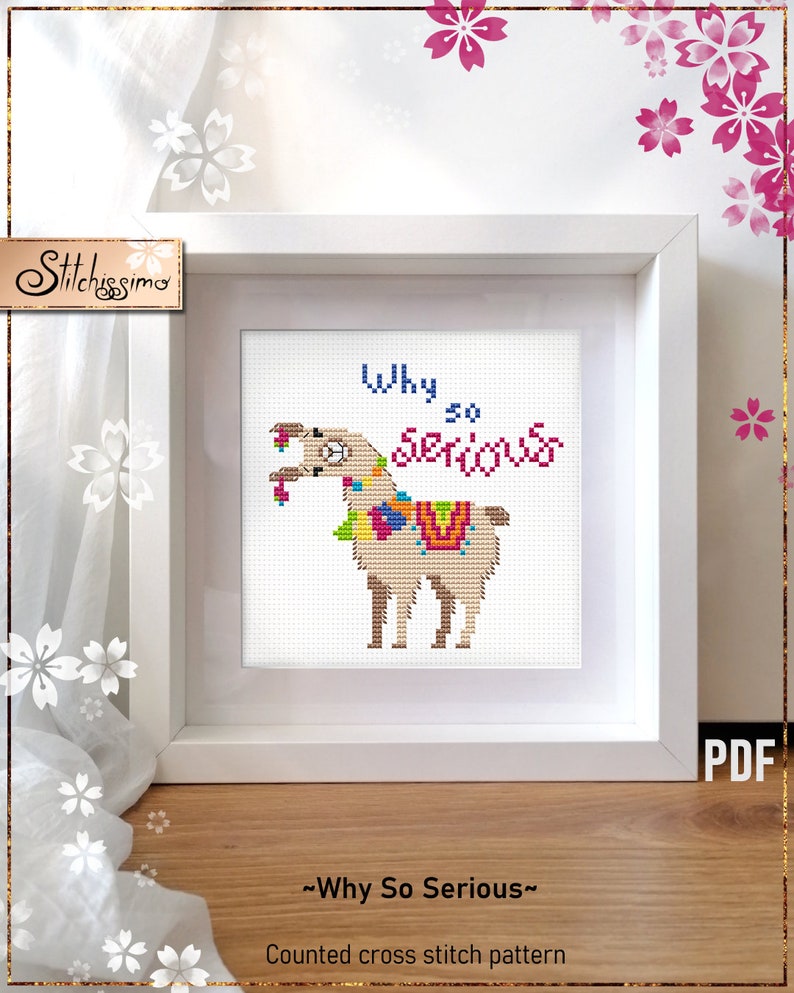 Why so Serious Modern Cross Stitch Pattern Easy Small - Etsy