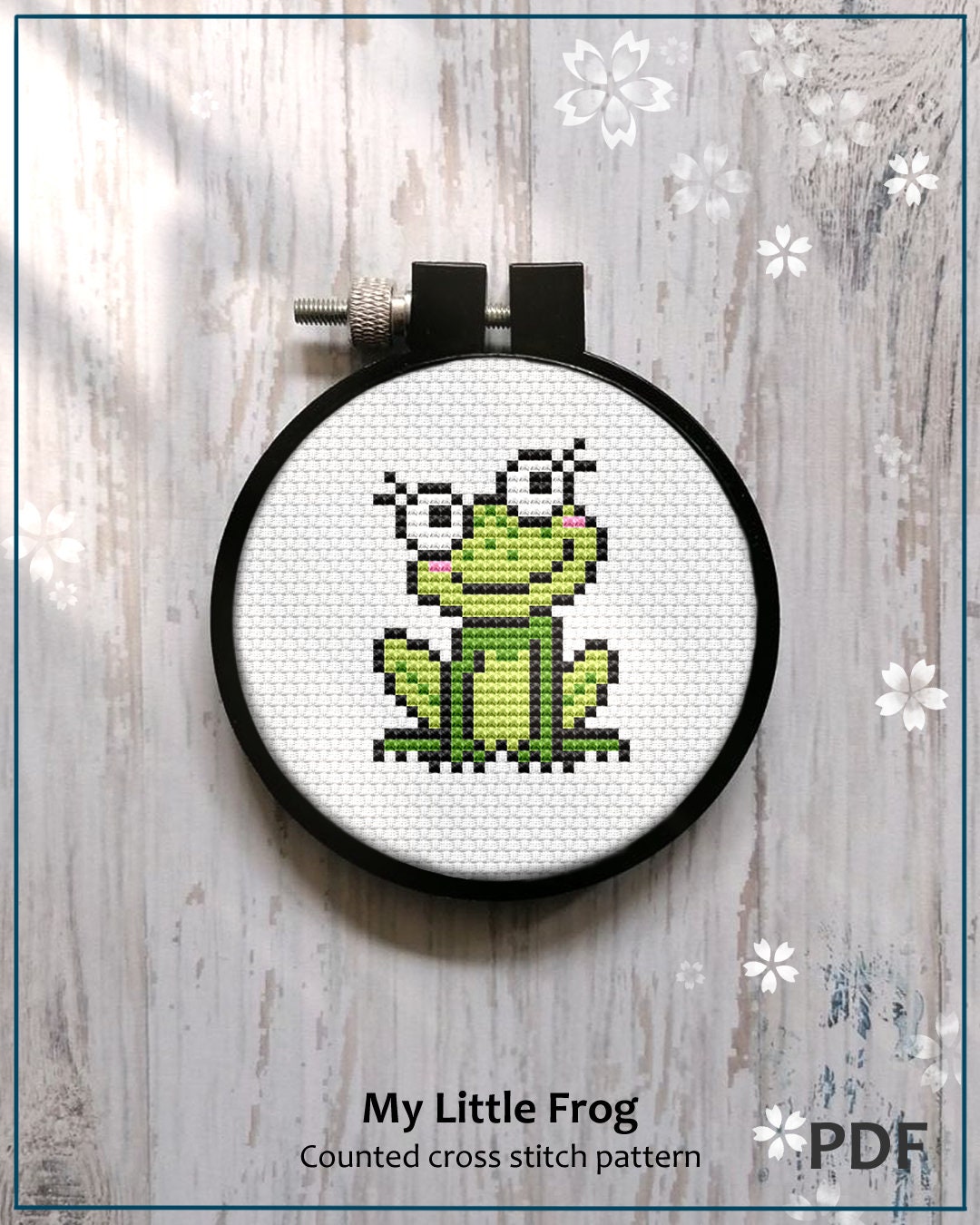 My Little Frog Cross Stitch Pattern Easy Beginner Gift for Kid Mini ...
