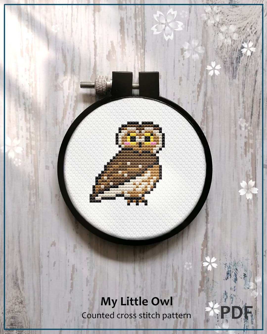 Cute Little Owl Modern Cross Stitch Pattern Gift for Kid Easy Mini Cute ...