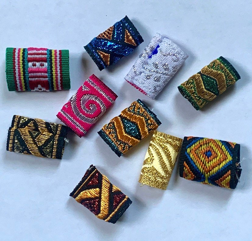 LOC CUFFS| Embroidered Loc Cuff/wraps| Set of 5 - Etsy