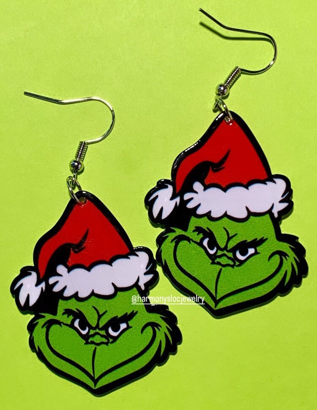 The Grinch Earrings - Etsy