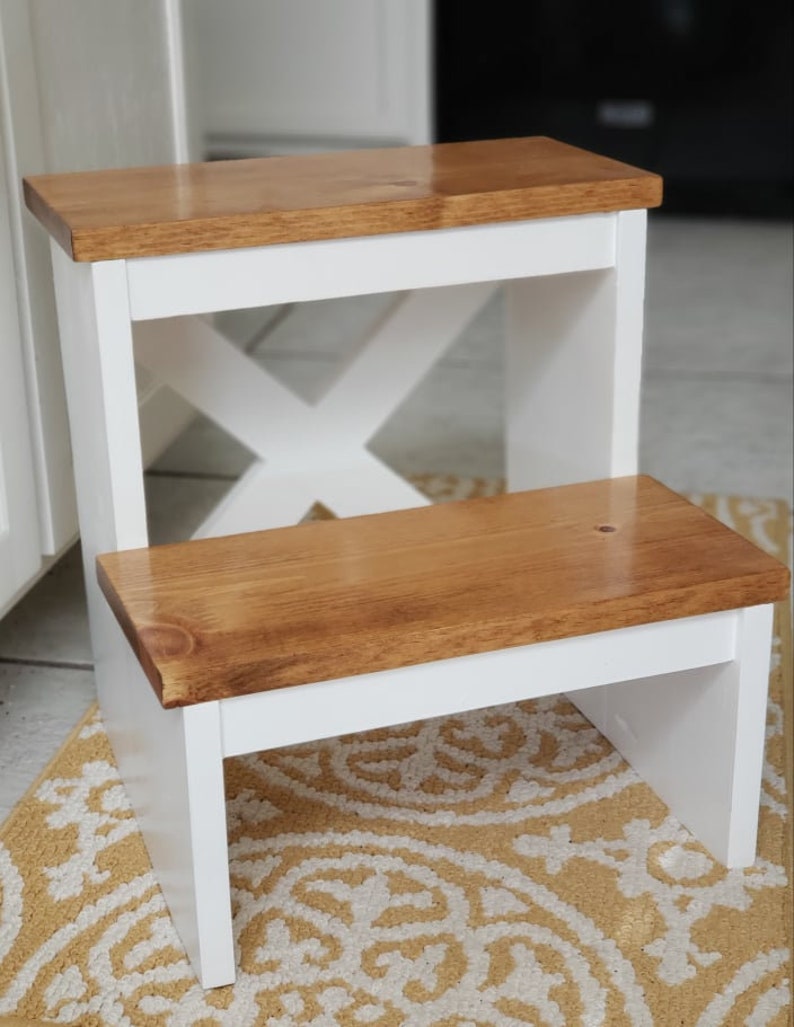 Versatile Farmhouse Style Step Stool Small Bench - Etsy