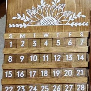 Perpetual Calendar Flower - Wedding Gift Housewarming Holiday Sunflower ...