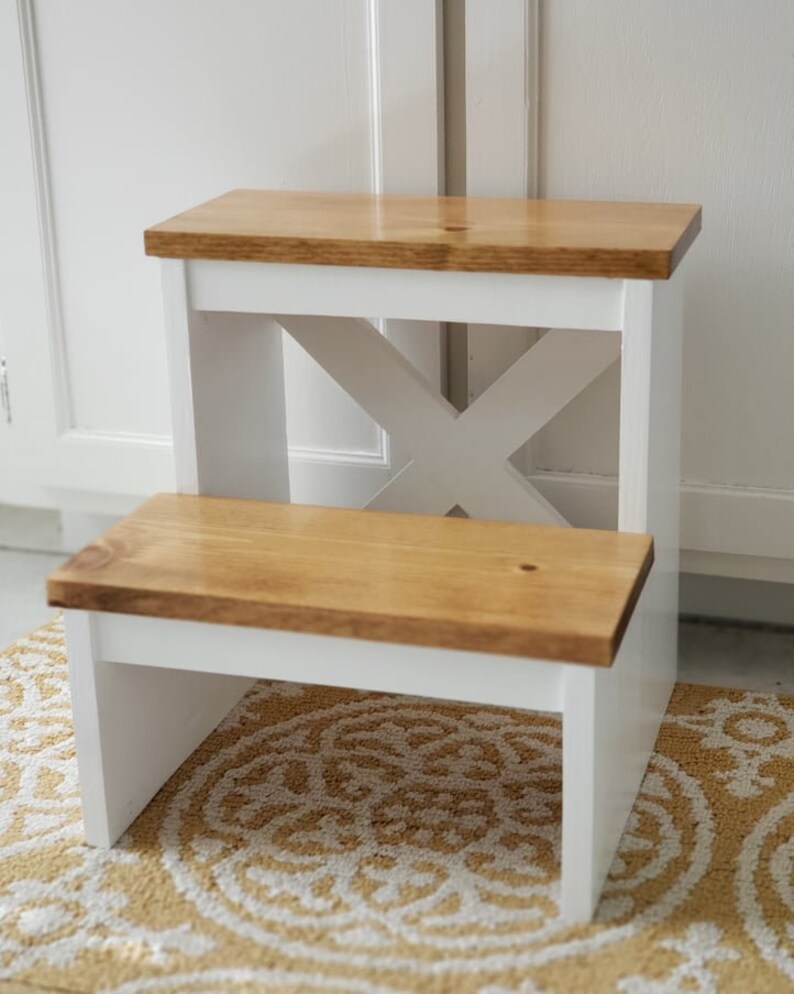 Versatile Farmhouse Style Step Stool Small Bench - Etsy